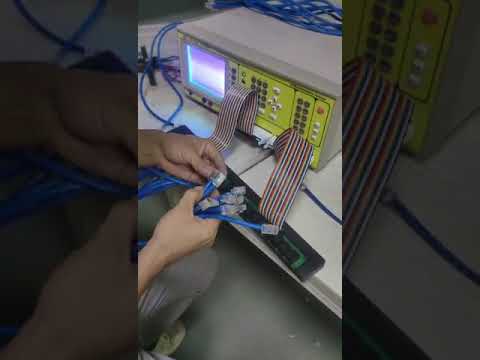 RJ45 cable testing machine - YouTube