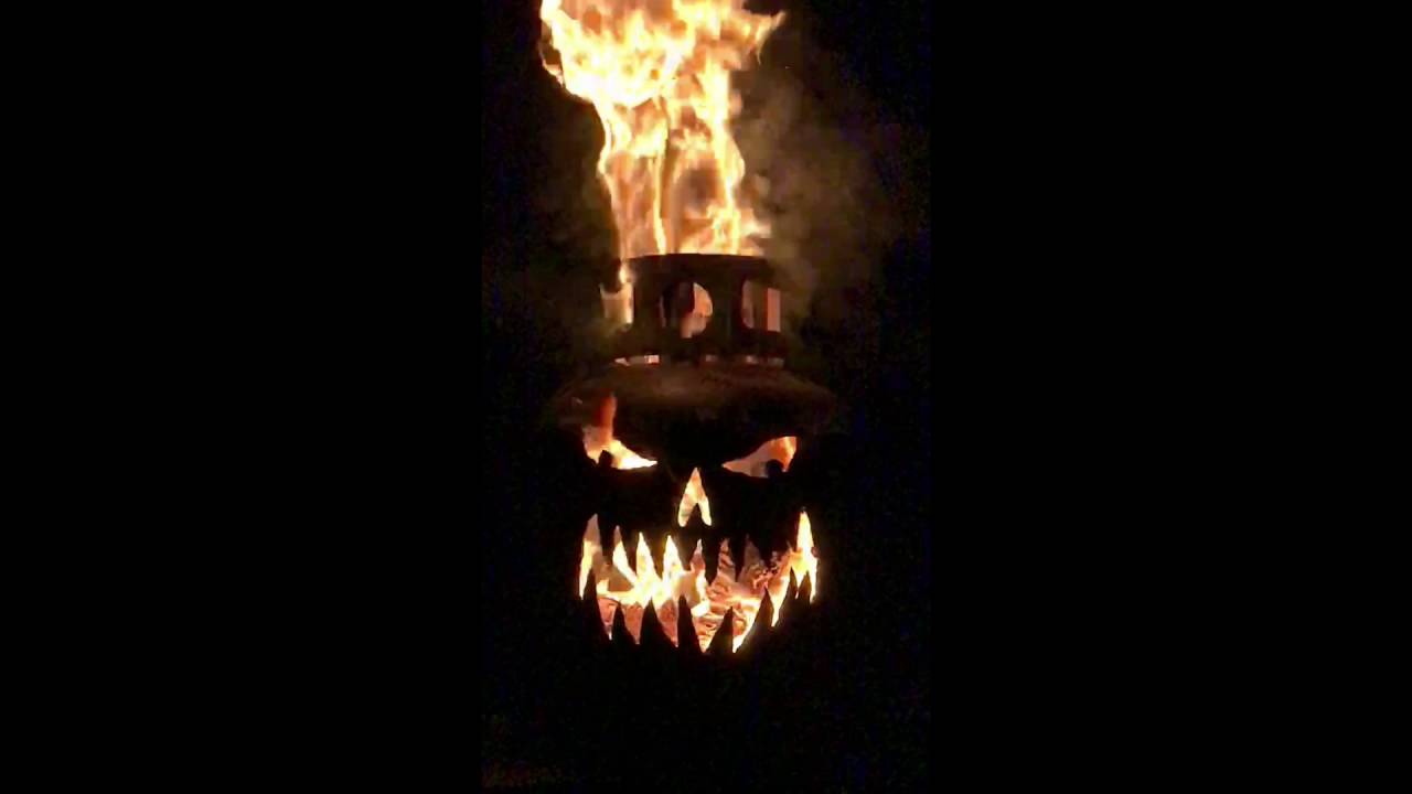 Propane Tank Halloween Pumpkin Carving - YouTube