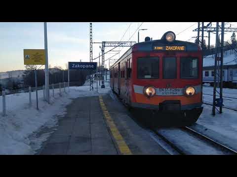 Zakopane (tymczasowa stacja kolejowa), składanka pociągów - YouTube