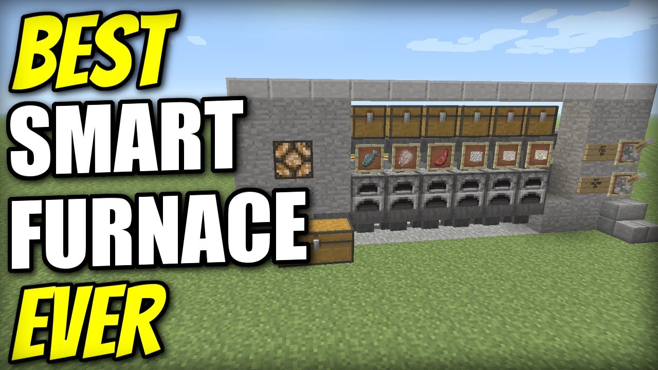 Minecraft Bedrock - BEST AUTOMATIC SMART FURNACE 🔥 Tutorial 🔥 PS4 ...