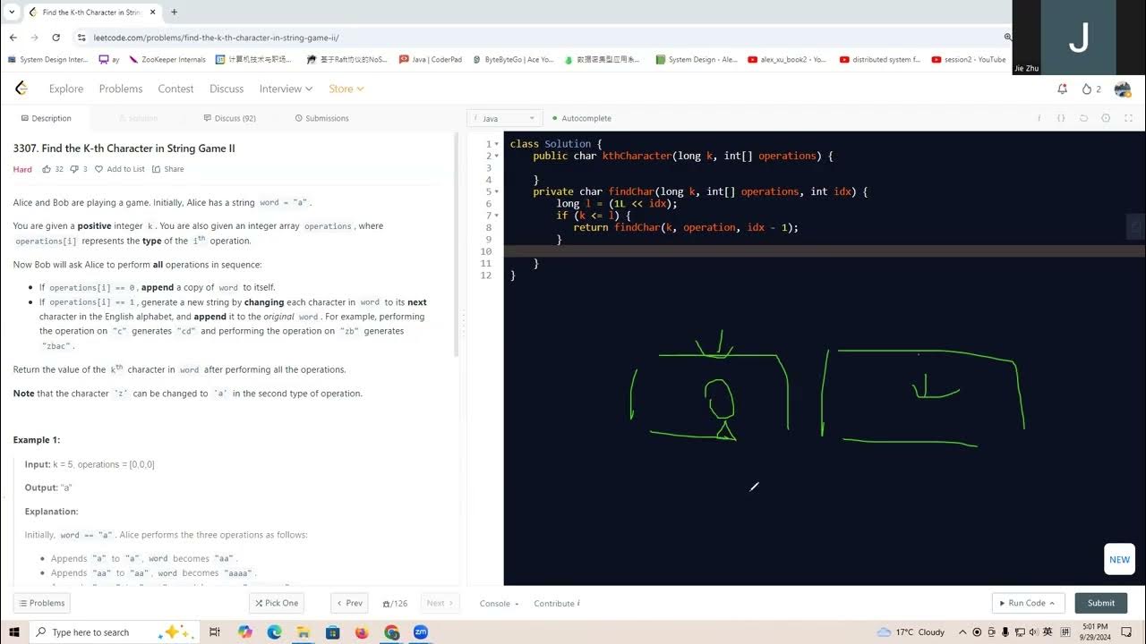 3307. Find the K-th Character in String Game II - YouTube