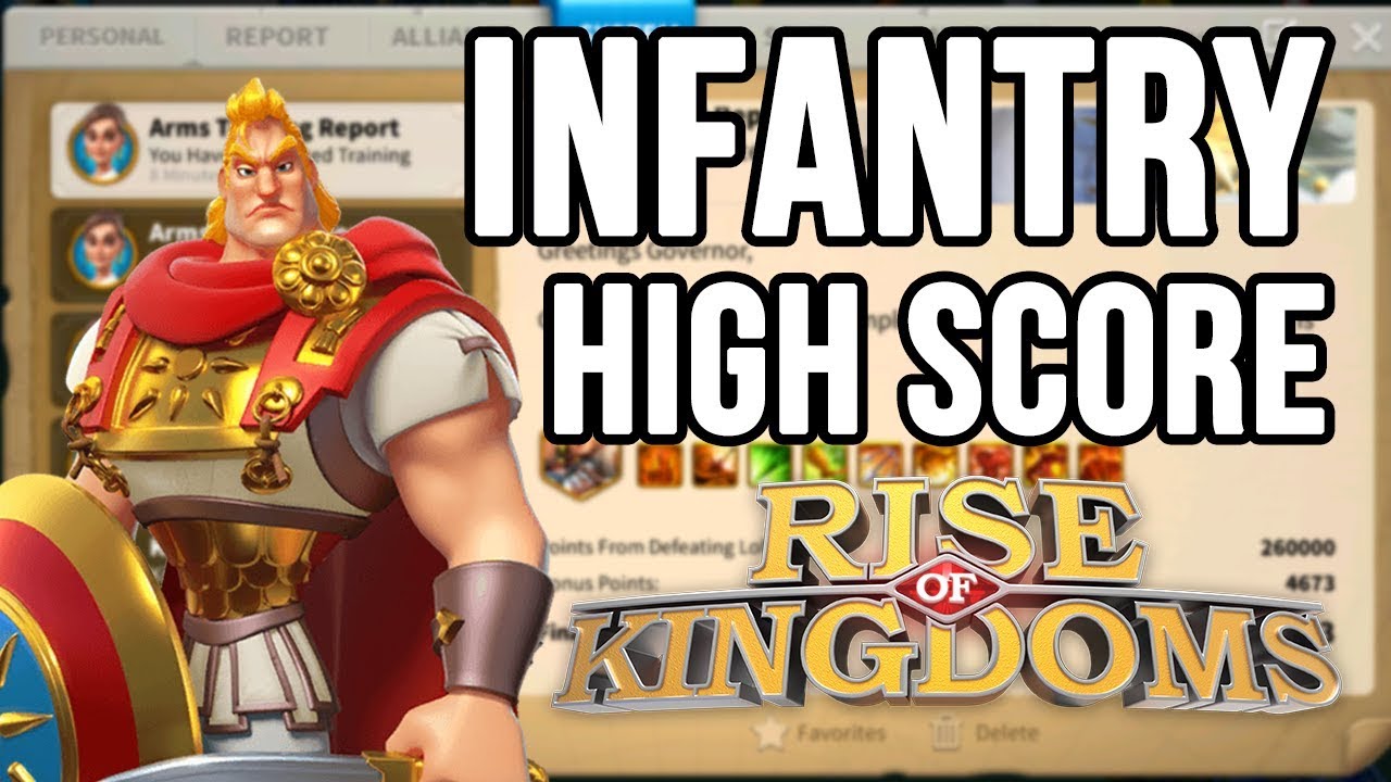 Infantry High Score in Arms Training Event | Rise of Kingdoms - YouTube