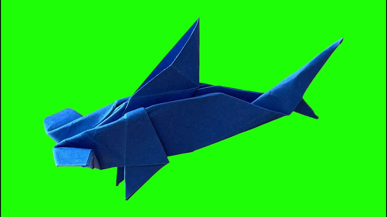 Origami shark | How to make a paper hammer shark | Origami fish - YouTube