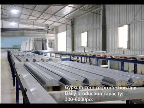 Video of Automatic Plaster Cornice Production Line / machine - YouTube