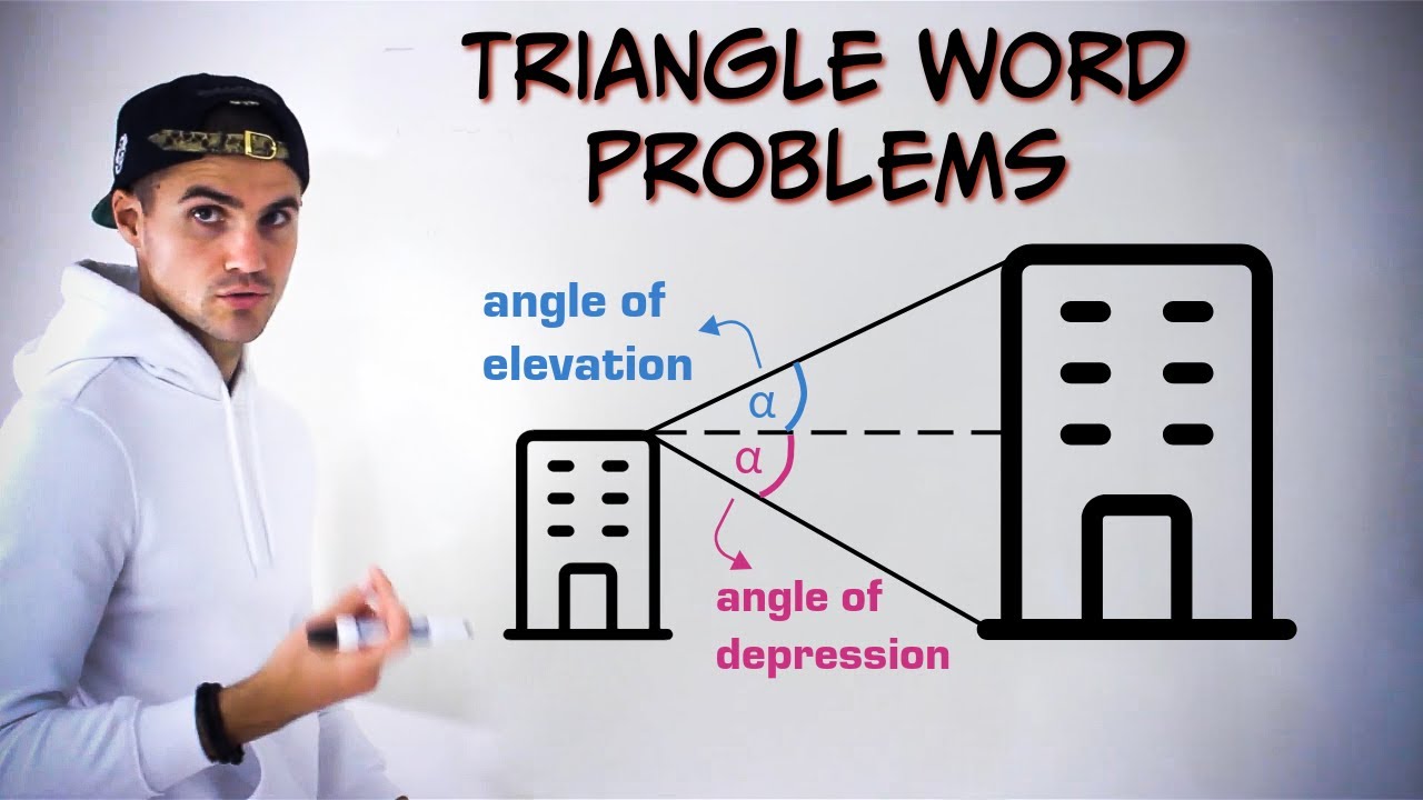 Angle of Elevation vs Angle of Depression - Trig Word Problems, Grade ...