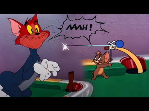 Tom & Jerry - Tom's scream at the pool table 400% slower - YouTube