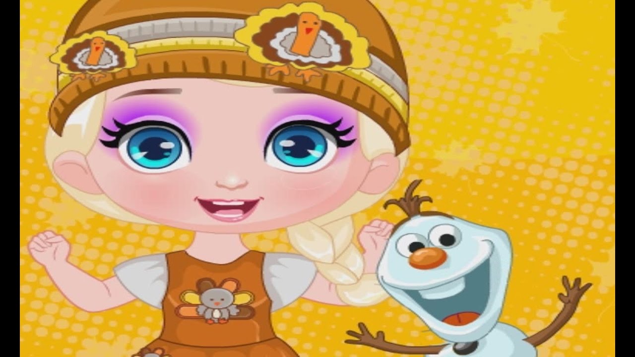Baby Elsa's Thanksgiving - Thanksgiving Game For Kids - YouTube