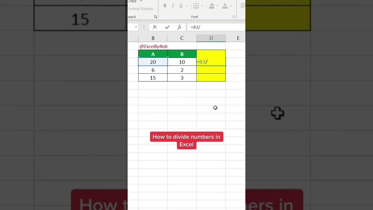 How To Divide Numbers In Excel excel YouTube How To Divide Numbers In Excel excel YouTube