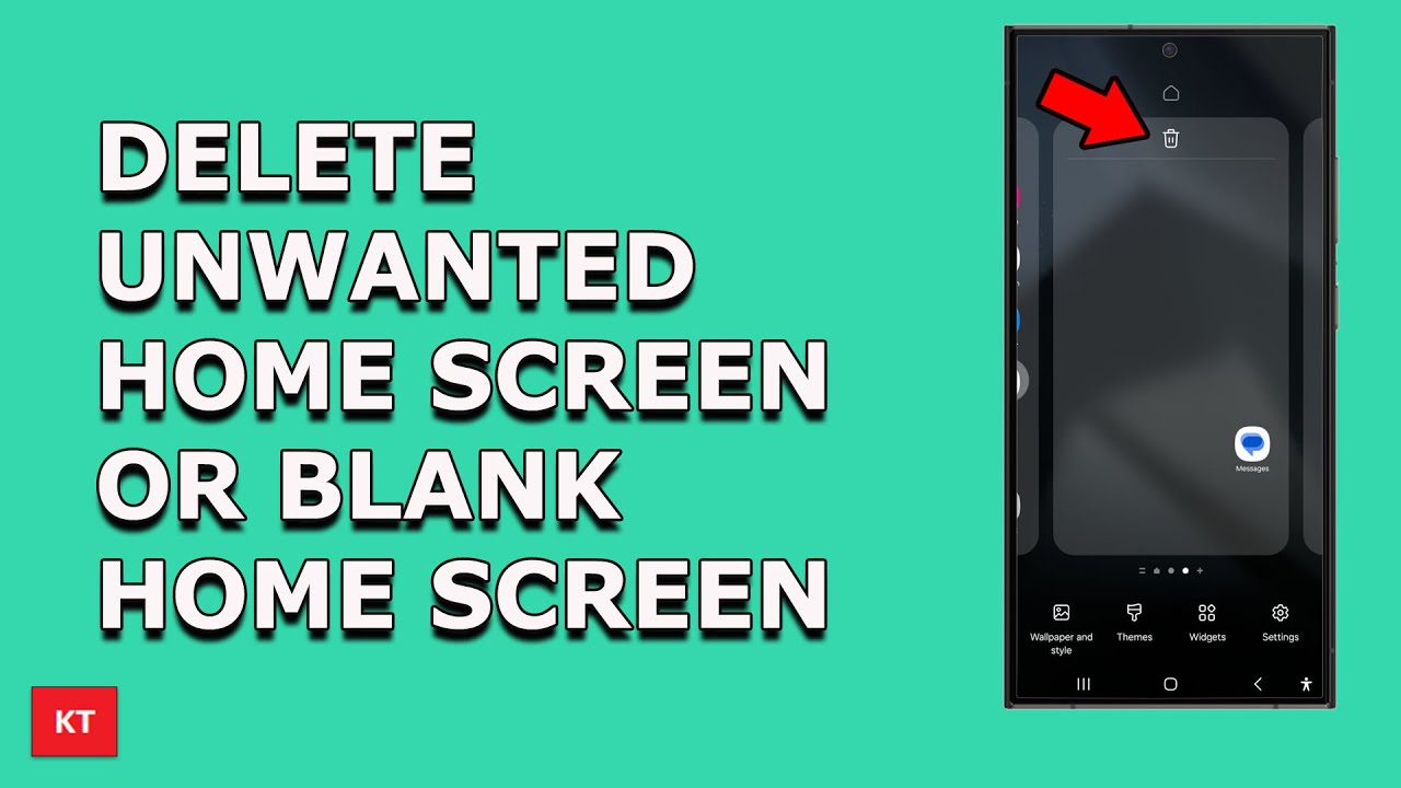 How to delete blank Home screen on your Samsung Phone - YouTube