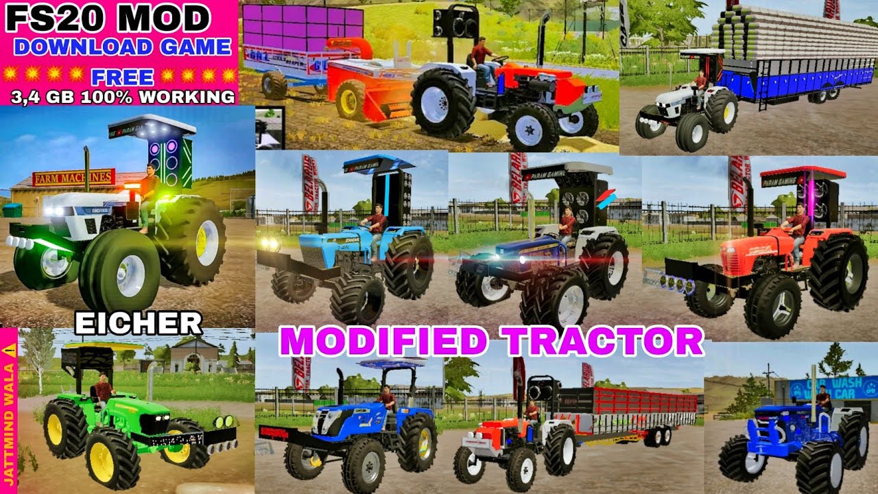 fs20 indian tractor mod || farming simulator 20 Indian mod pack ...