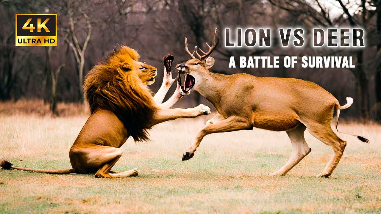 Lion vs Deer: A Battle of Survival - Incredible Wildlife Encounter ...