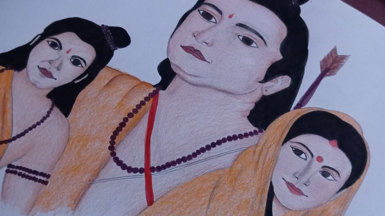 Sitaram and Laxman ji Drawing #radharadha #viral #art #drawing #ram # ...