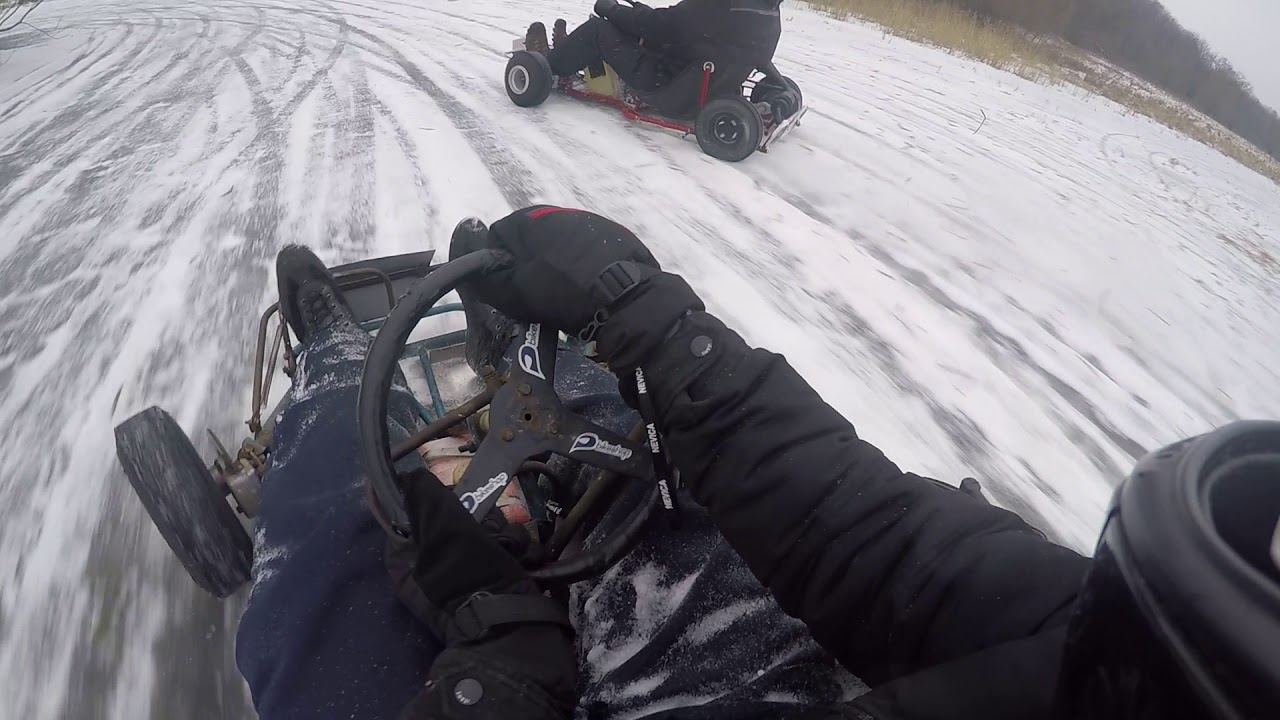 go-kart racing on ice 2018-02 - YouTube