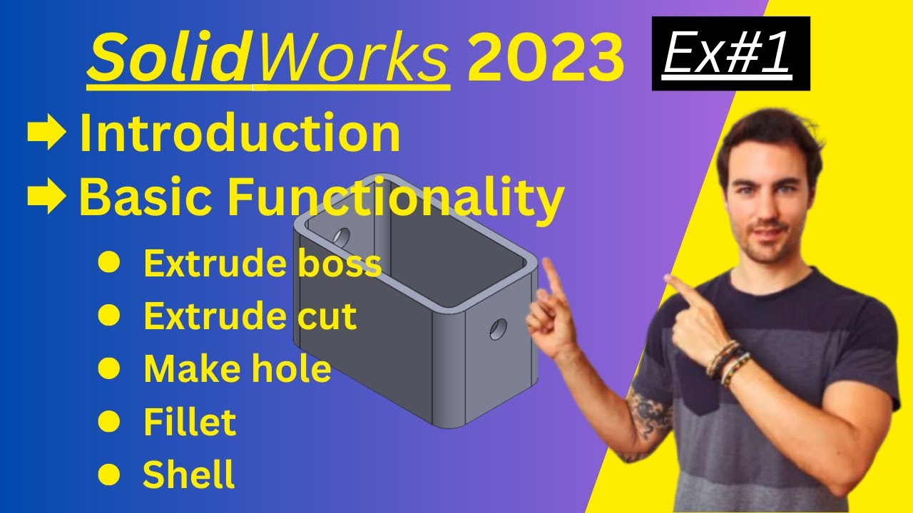 Exercise#1 SOLIDWORKS 2023 || SolidWorks Tutorial for Beginners ...