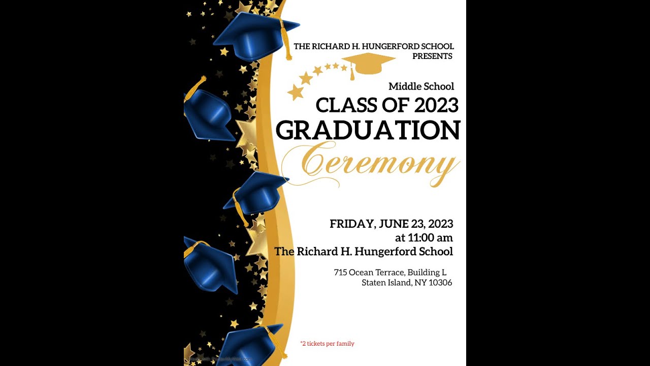 Middle School Hungerford Graduation 2023 - YouTube