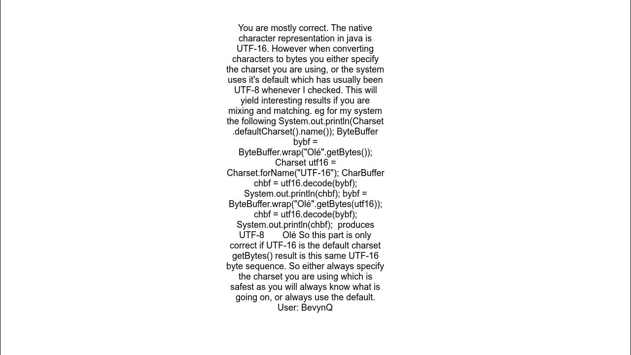 ByteBuffer, CharBuffer, String and Charset - YouTube