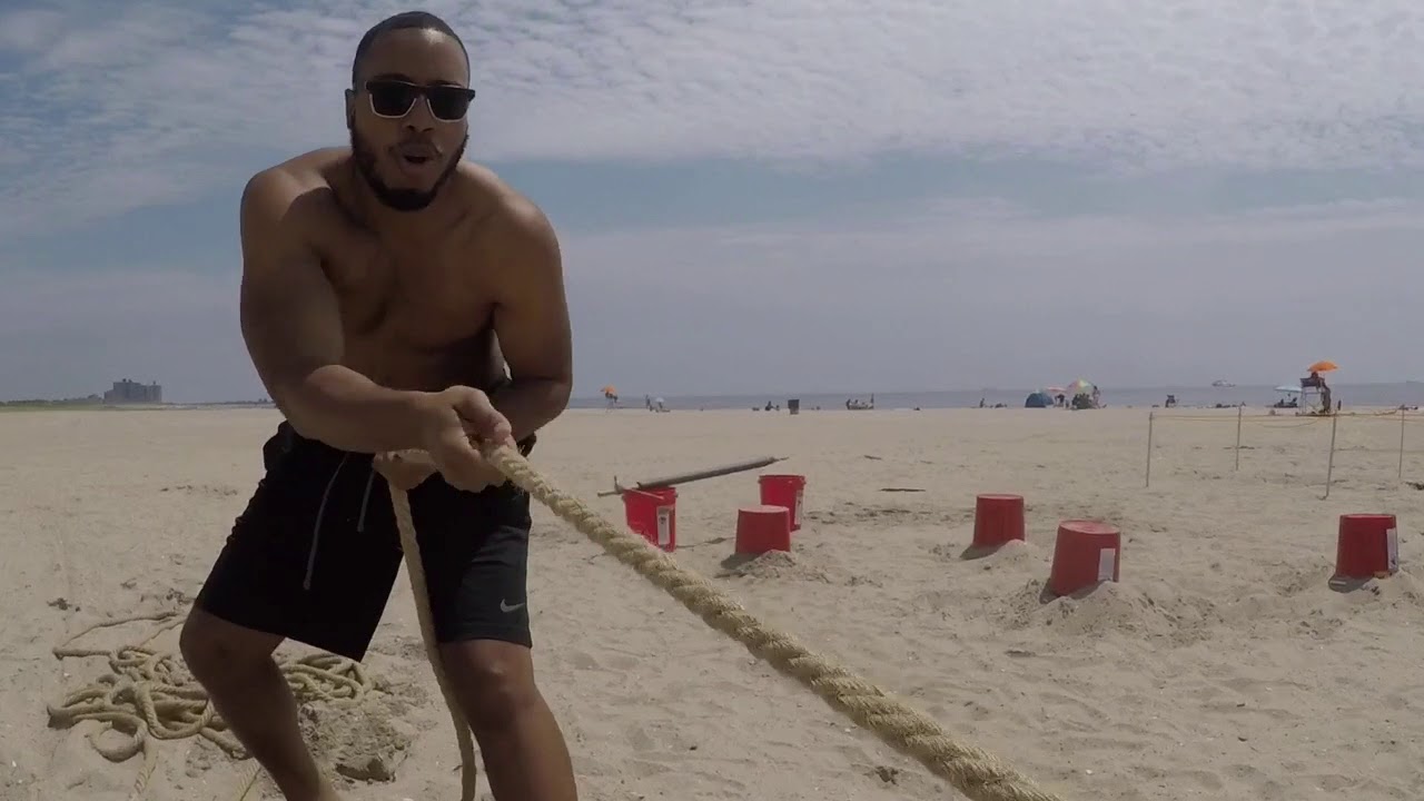 Beach Obstacle Course - YouTube