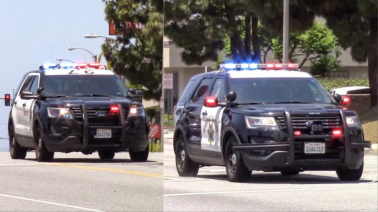 LASD & CHP Ford Explorers, LACo.FD Squad 58 - YouTube