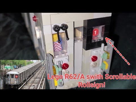 Lego MTA Subway: Custom Remade R62/A train with new rollsign & new doors!!! - YouTube