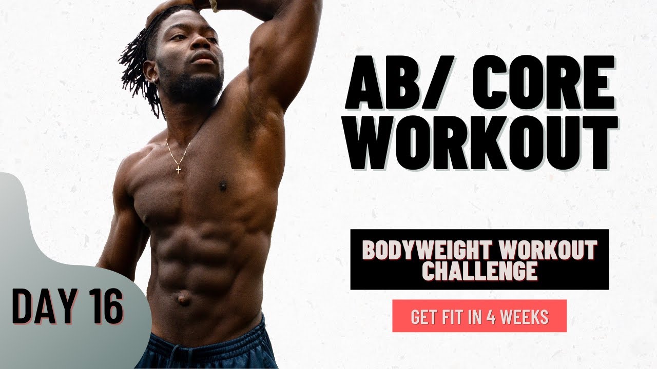 24 min ABS/ CORE WORKOUT | NO EQUIPMENT| (4 Weeks Bodyweight Challenge ...