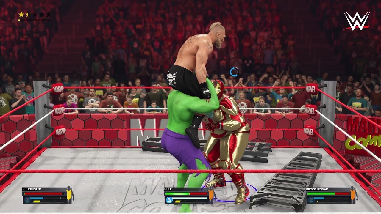 BROCK LESNAR VS HULK VS HULK BUSTER - LADDER MATCH - ROBY VS ZIO - YouTube