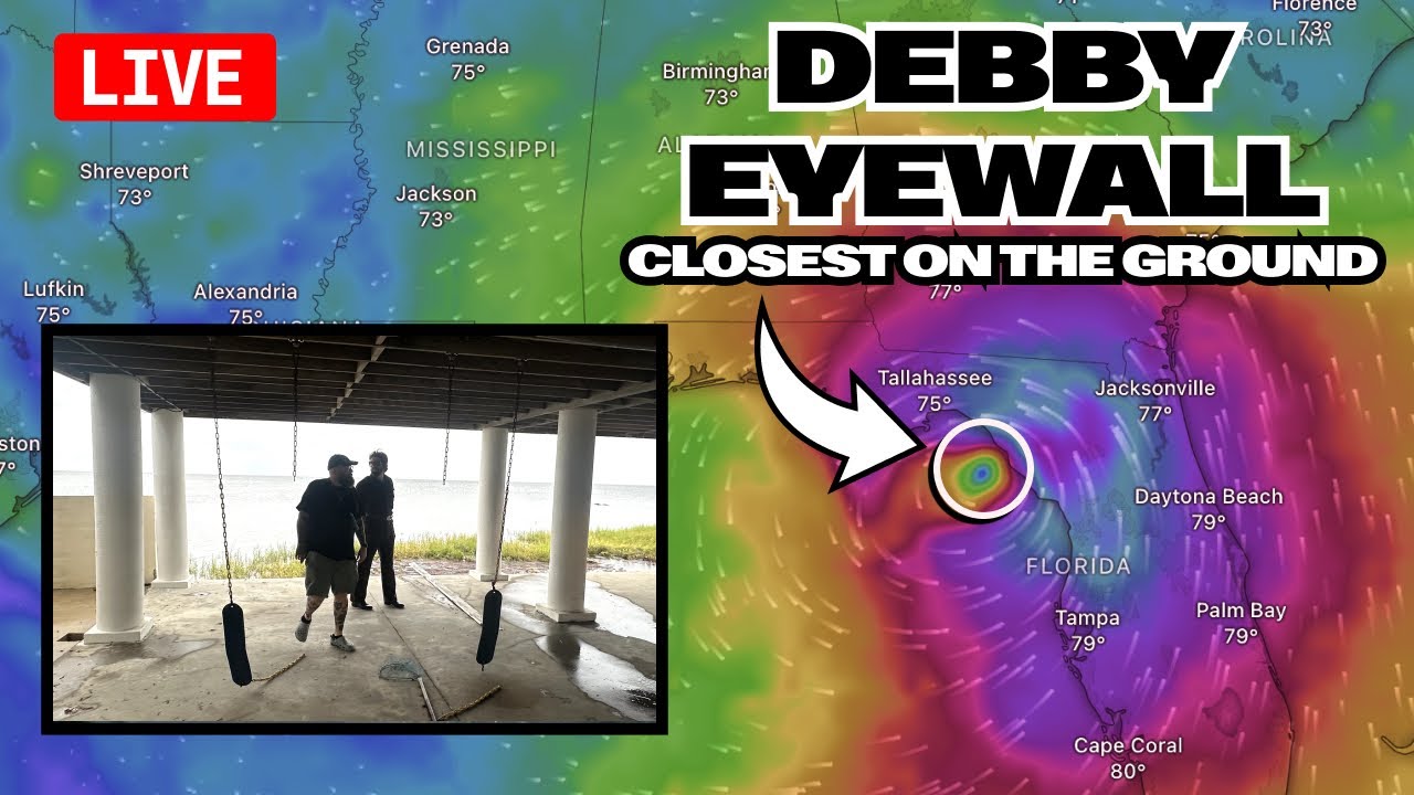 LIVE EYEWALL INTERCEPT of Debby - YouTube