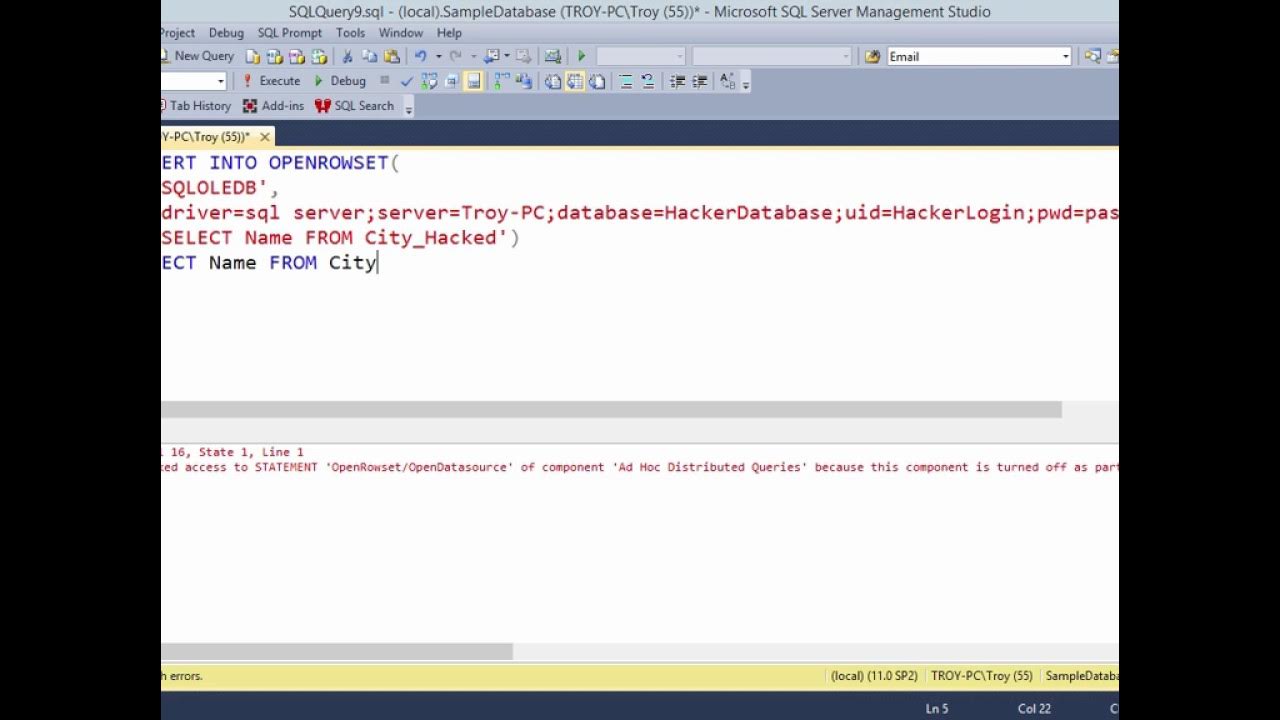 06 07 Replicating a Table Using OPENROWSET - YouTube
