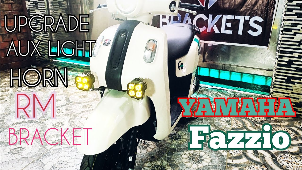YAMAHA FAZZIO UPGRADE AUXILIARY LED LIGHT AND LOUD HORN USING RM LED ...