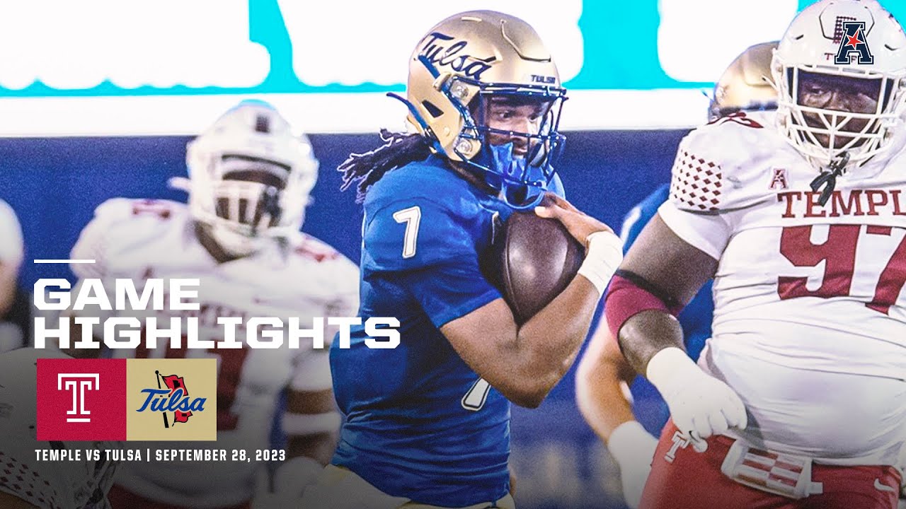 Game Highlights: Tulsa 48, Temple 26 | Football (September 28, 2023 ...
