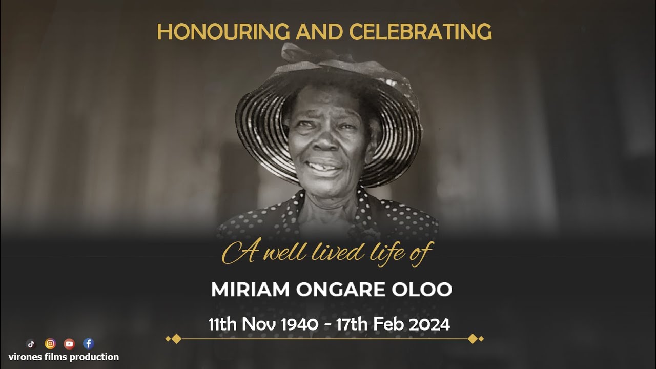 THE LATE MAMA MIRIAM ONG’ARE OLOO BURIAL CEREMONY - YouTube