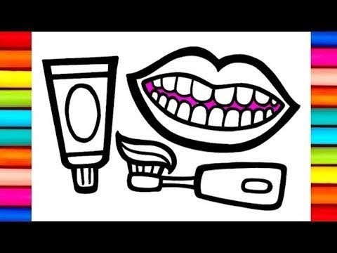 Oral Hygiene drawing painting,colouring | easy acrylic painting for ...