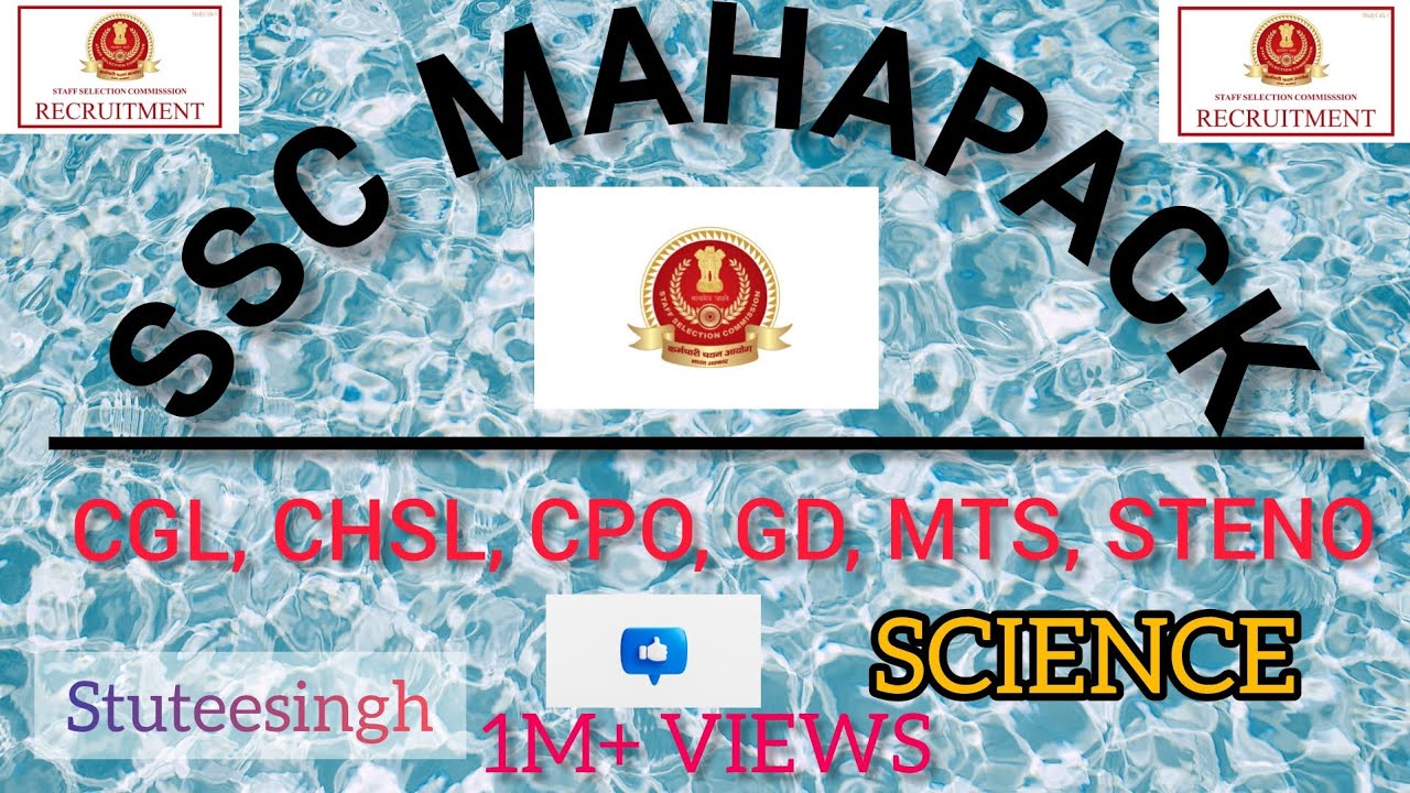 SSC MAHAPACK CLASSES/CGL, CHSL, MTS, STENO, CPO//GK GS CLASS 2024 | By ...