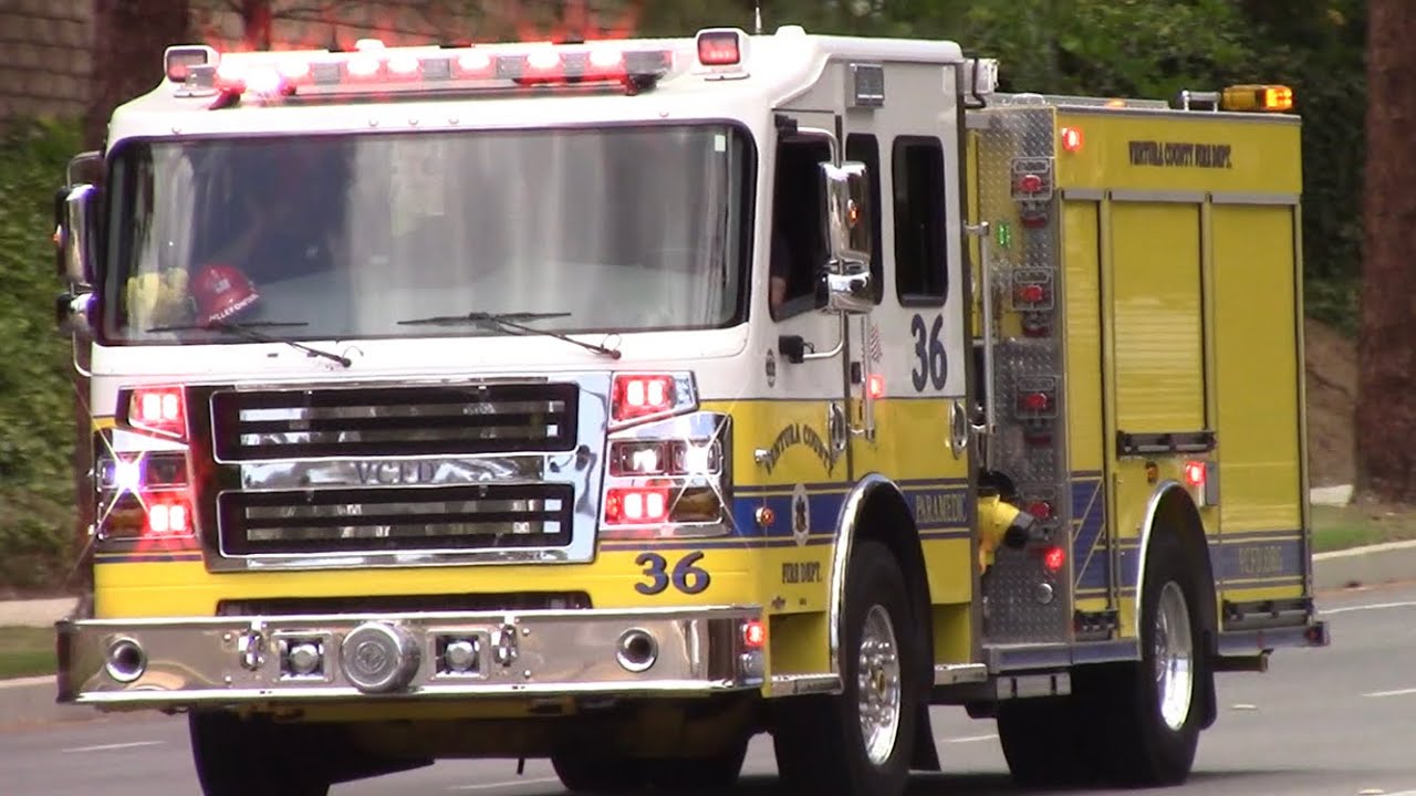 VCFD Medic Engine 36 Responding - YouTube