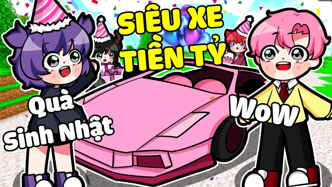 NABEE TẶNG HIHA SIÊU XE MÀU HỒNG CỰC XỊN XÒ TRONG MINECRAFT*CHÚC MỪNG ...