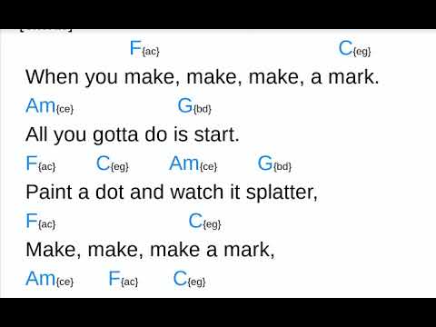 The Dot Song Karaoke - Chord Sheet with Improv Notes - YouTube
