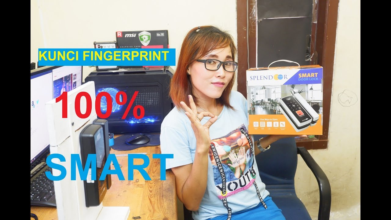 smart door lock kunci pintu fingerprint - YouTube
