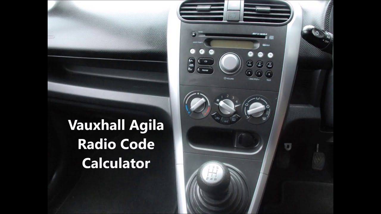 How To Get Vauxhall Agila Radio Code With Calculator For Free - YouTube