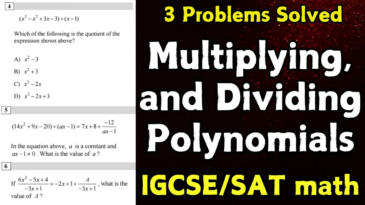 The FASTEST Way to Multiply and Divide Polynomials for IGCSE and SAT ...