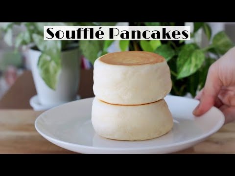 fluffy souffle jiggle pancakes | souffle pancakes recipe || fluffy ...