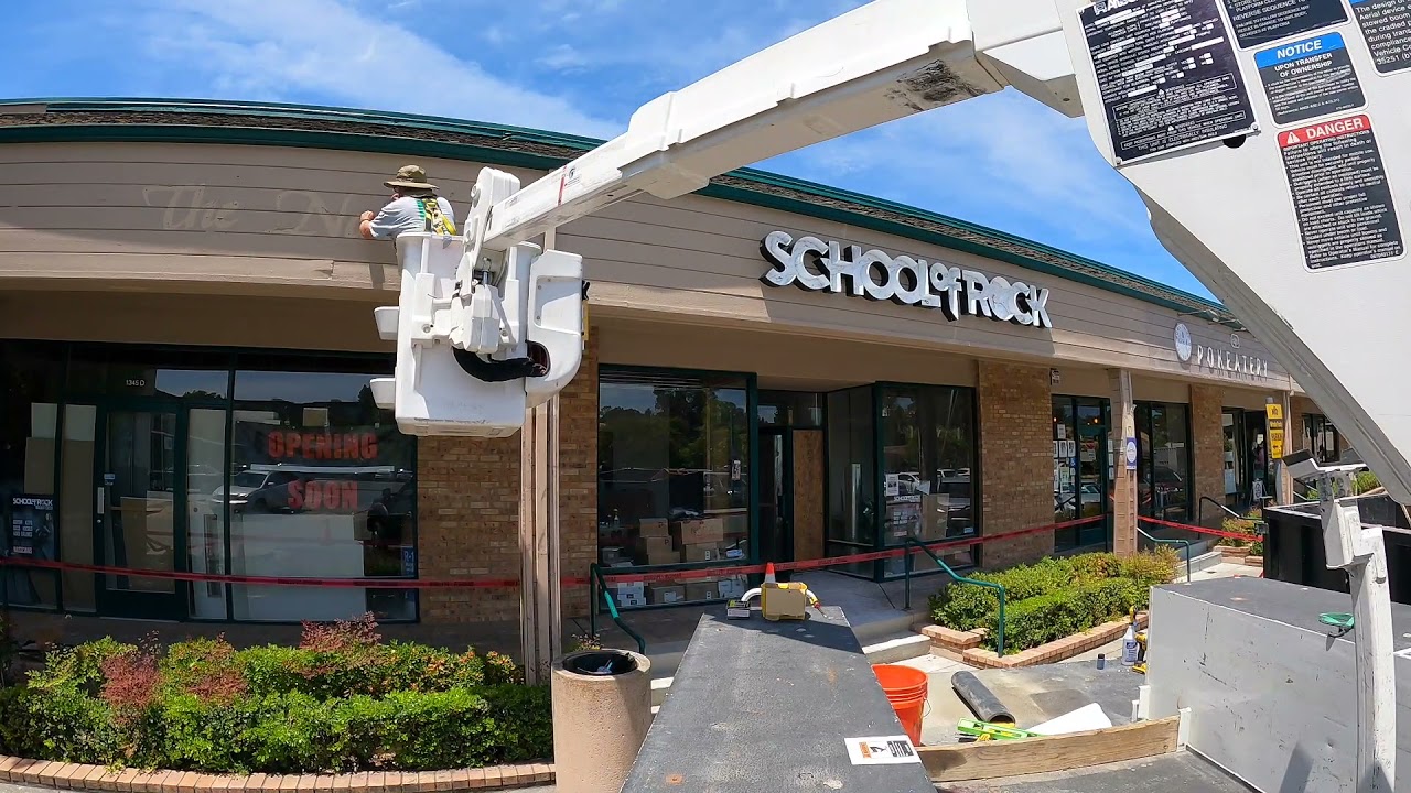 Exterior Sign Installation for Local Business - YouTube