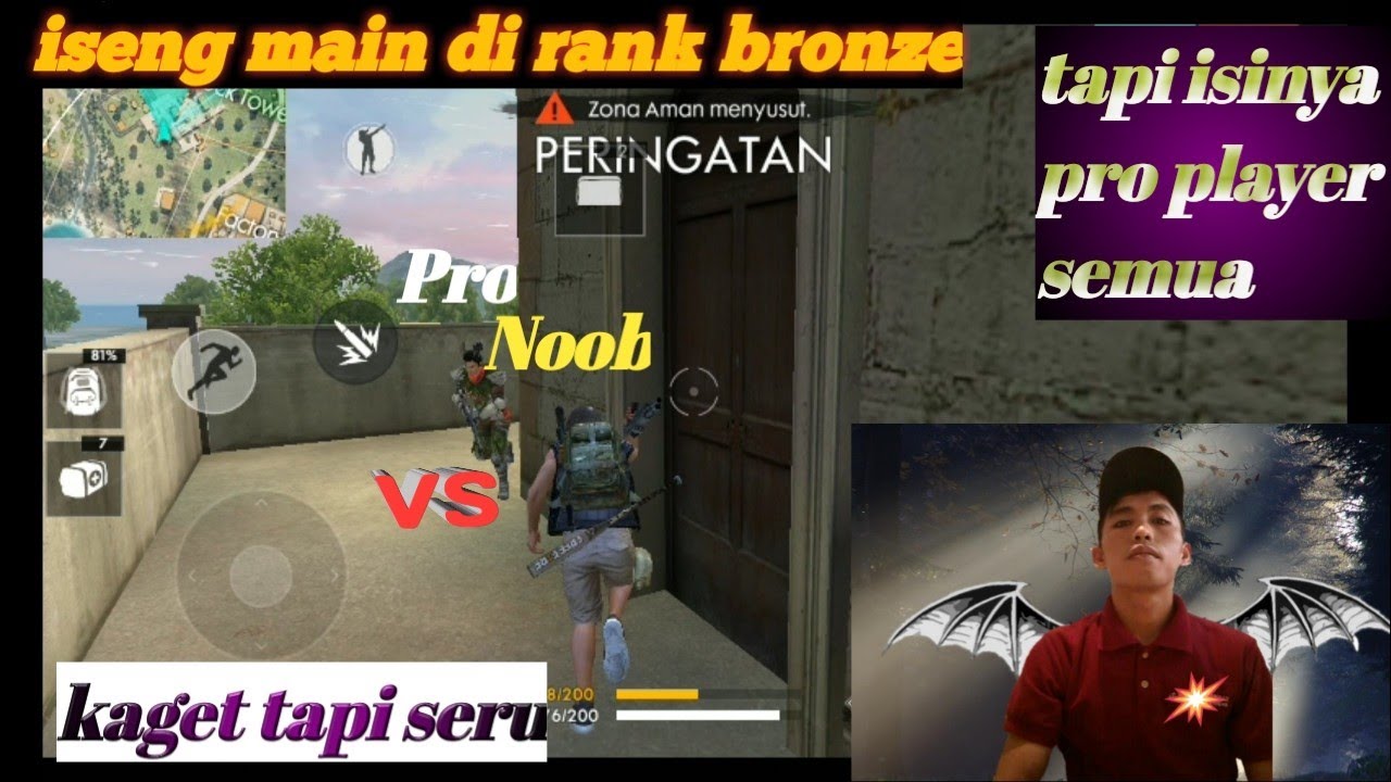 Free fire Rank bronze ,musuhnya pro semua,serasa main di rank diamond ...