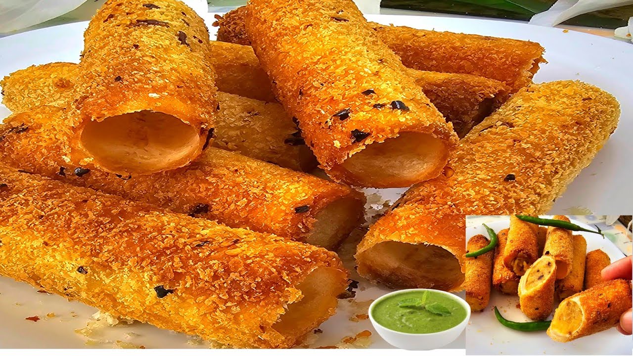 5 Minutes Healthy Snacks Recipes | Crispy Bread Roll Recipe | New ...