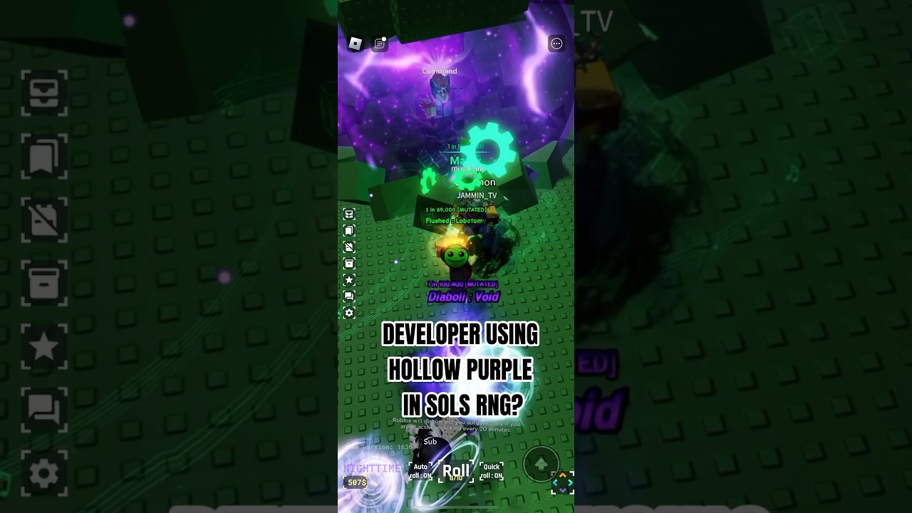 (sols rng) DEVELOPER USING HOLLOW PURPLE!? - YouTube