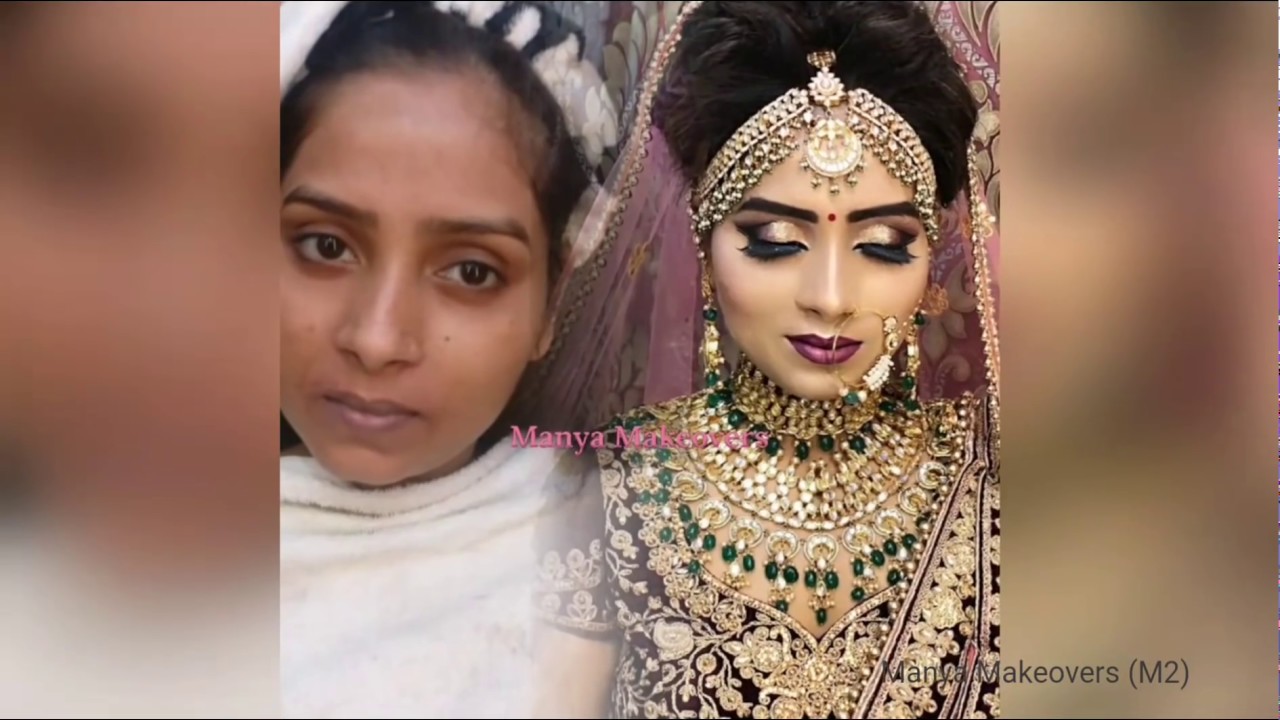 Real beautiful Asian traditional bridal makeup by Manya Makeovers - YouTube