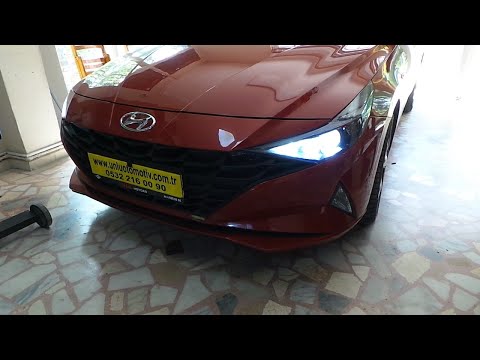 Led far ampulü montajı uygulaması kısa uzun farı 9005 park T10 gündüz farı P21 LED Hyundai elantra
