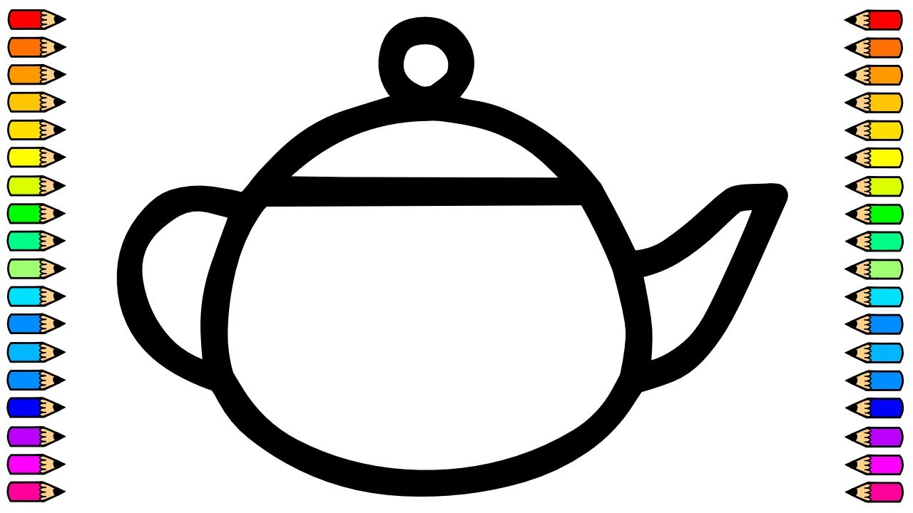 Cómo dibujar una TETERA / Dibujamos TETERA paso a paso / Dibujos para ...