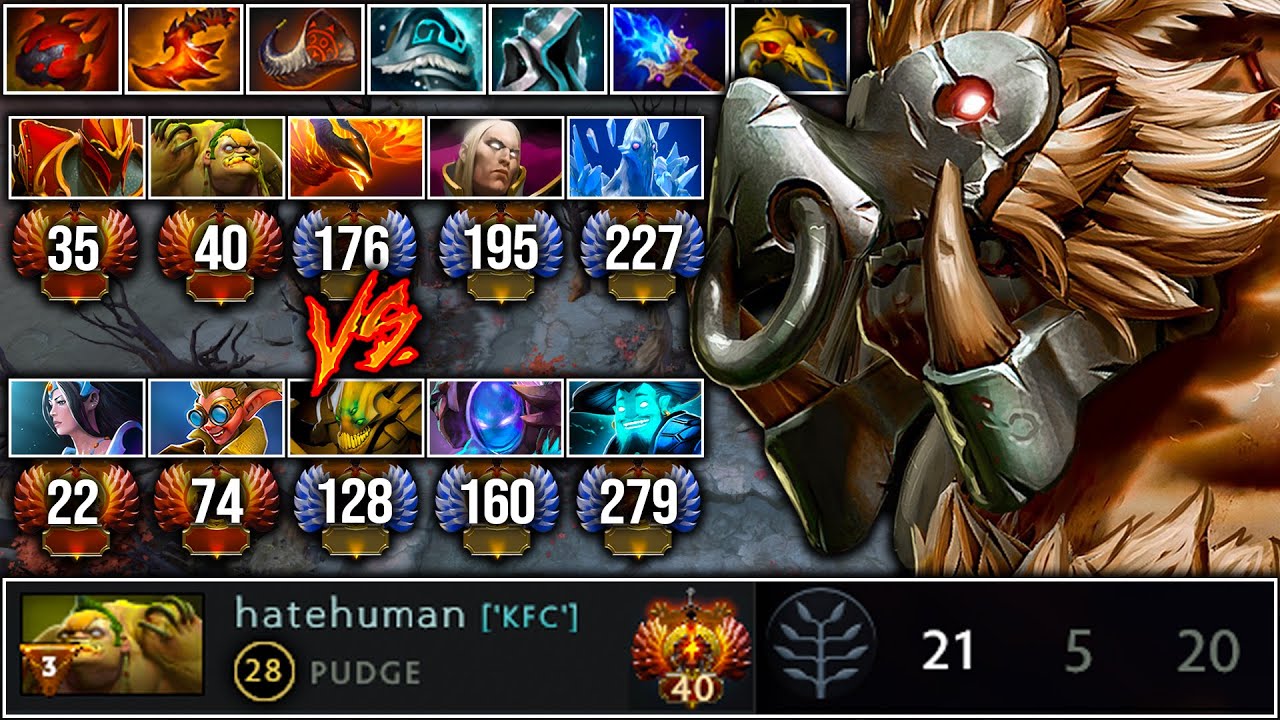 INSANE 21Kills 8200HP BOOM.Dreamocel Rank 40 Pudge Safelane | 8630 AVG ...
