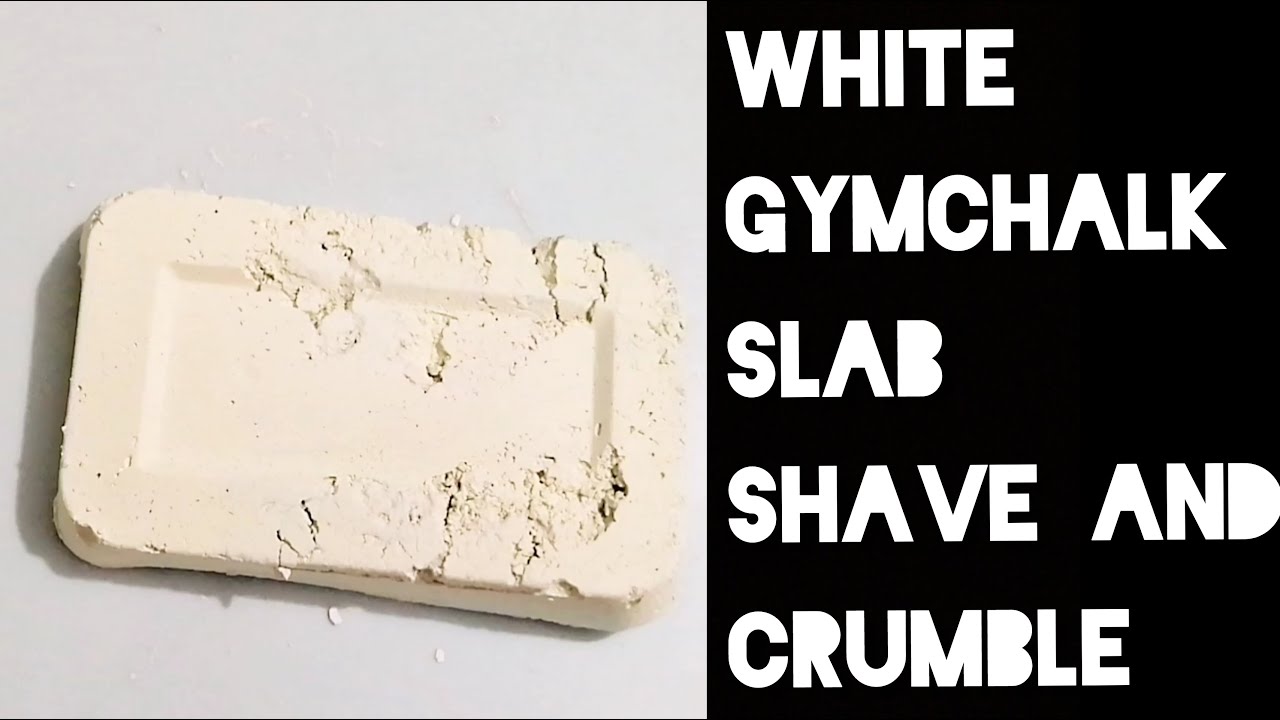 WHITE GYMCHALK SLAB | SHAVE AND CRUMBLE | FORMED | ASMR | SLEEP AID ...