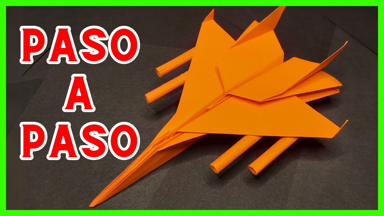 ⩥ Cómo hacer un AVIÓN de COMBATE de papel | ORIGAMI SUKHOI SU-27 ...
