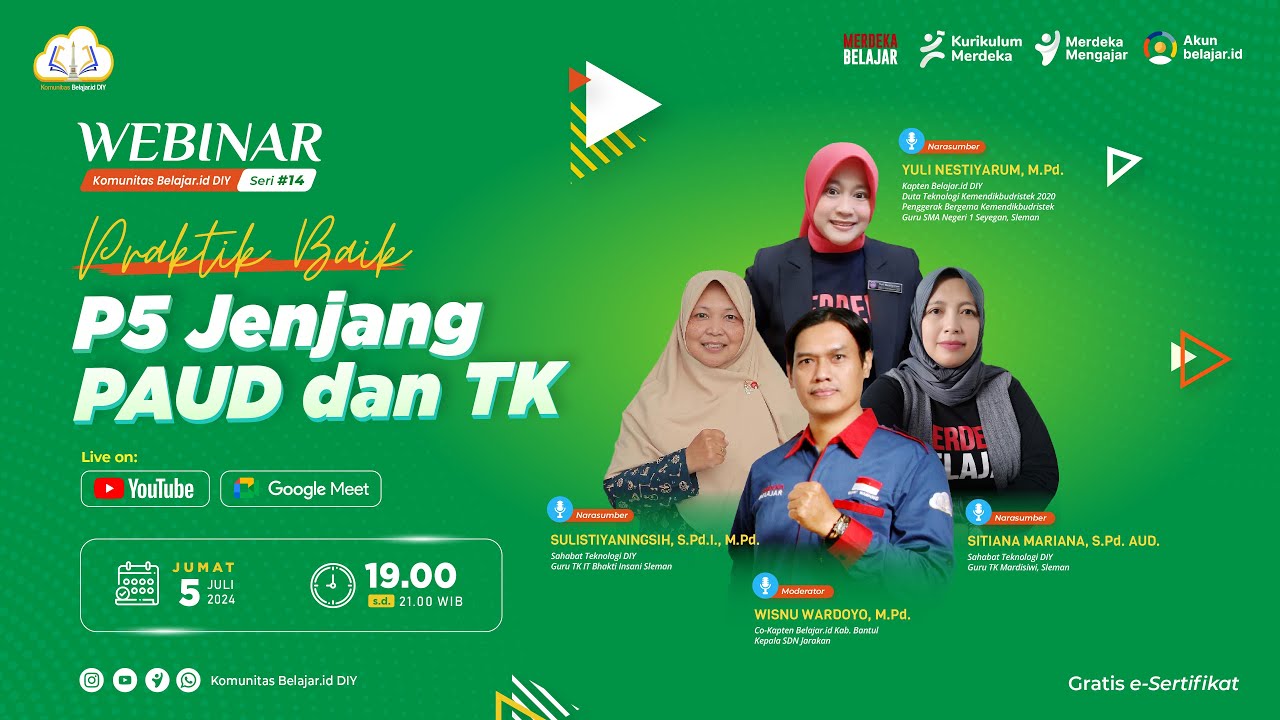 Webinar Seri 14: Berbagi Praktik Baik Pelaksanaan P5 di Jenjang PAUD ...